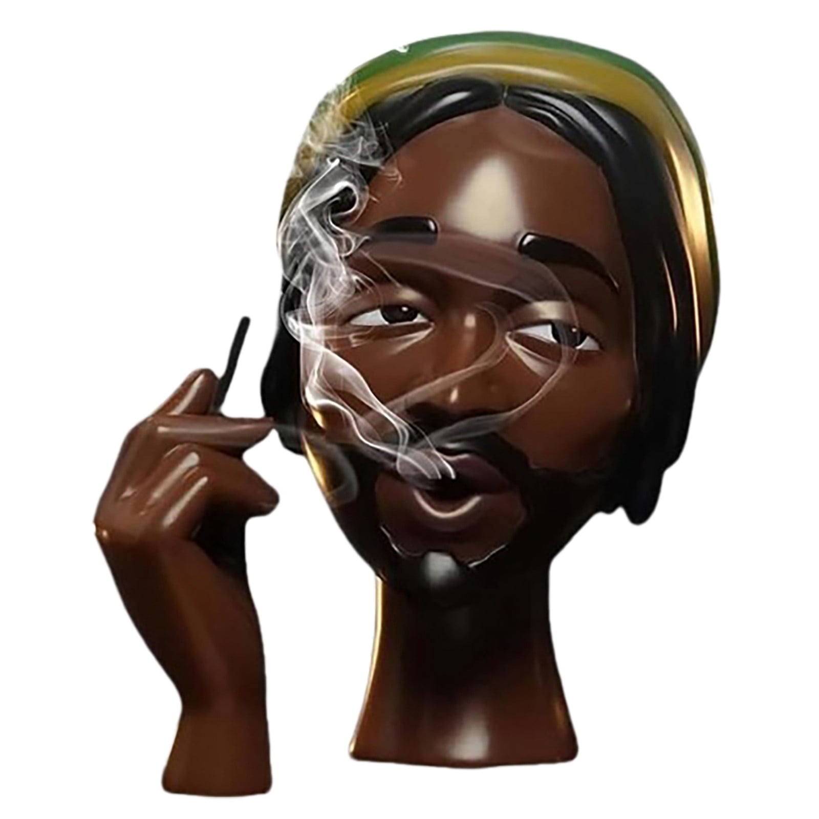 Lack Women Head Incense Burner Black Women Head Incense Holder Face ...