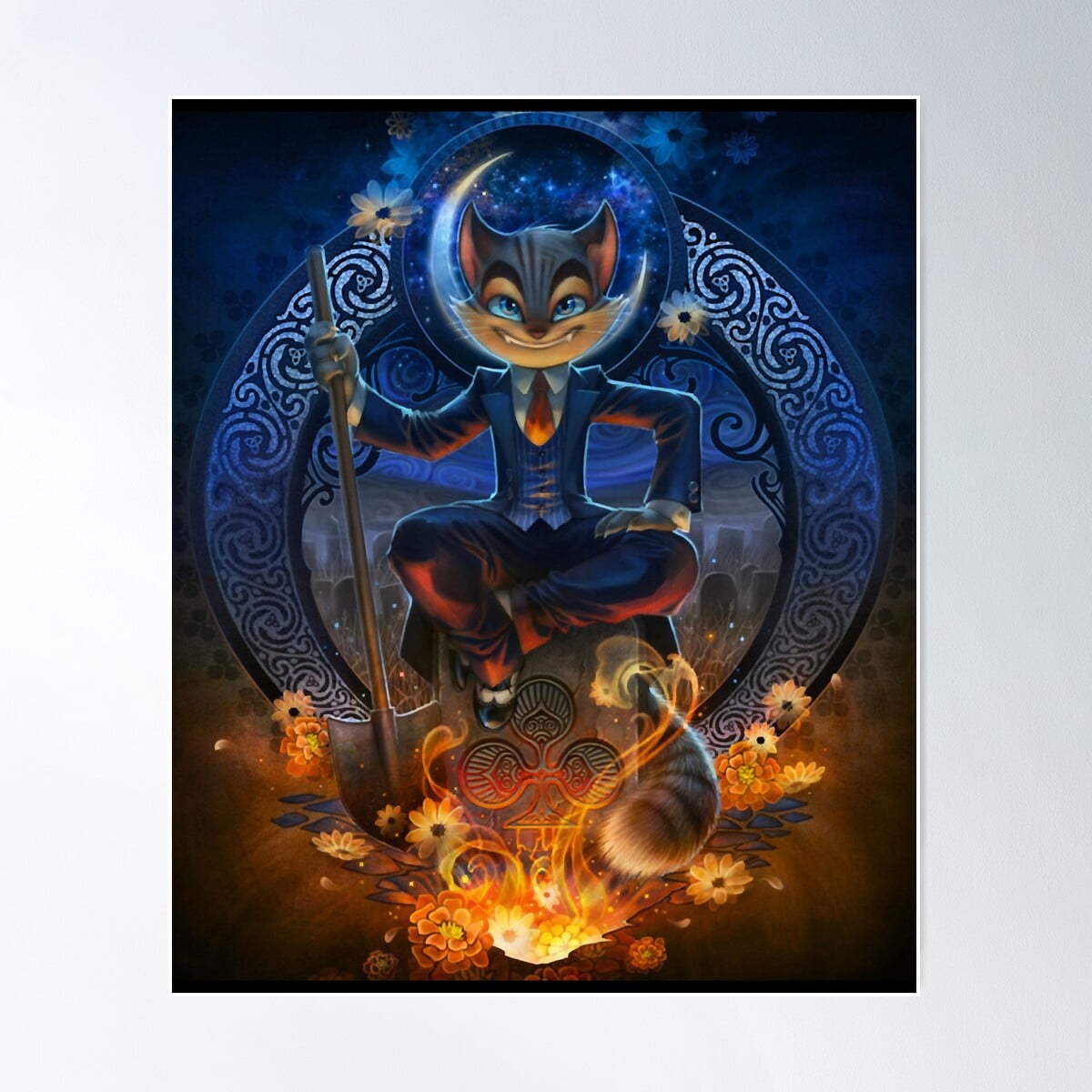 Lackadaisy Cute Cat Poster Wall Art, Modern Wall Decor For Living Room ...