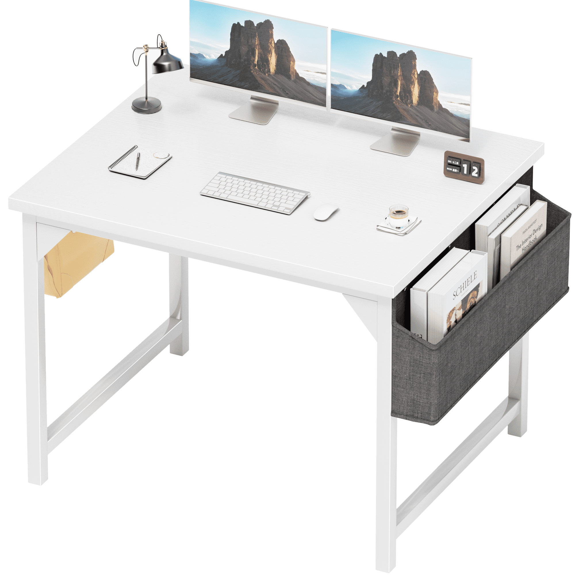 Lacoo Computer Desk 31 Inch Small Office Desk Modern Writing Desk with ...