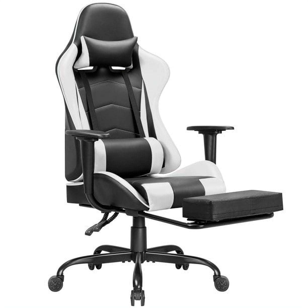 Lacoo High Back Gaming Chair PU Leather Adjustable Height Racing Chair ...