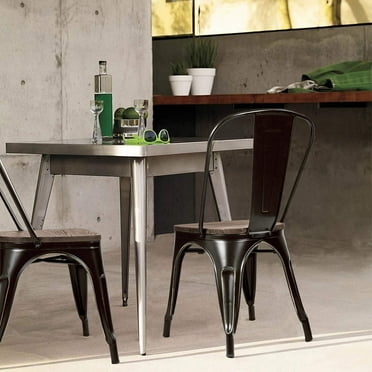Stackable Metal Dining Chair for Kitchen Dining Room Caf Restaurant ...