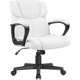 Lacoo Ergonomic Mid-Back Office Desk Chair, Faux Leather, Adjustable ...