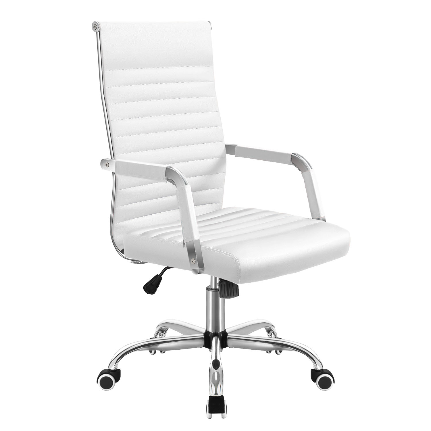 Alden Designs Mid-Back Executive Swivel Office Chair with Metal Frame ...