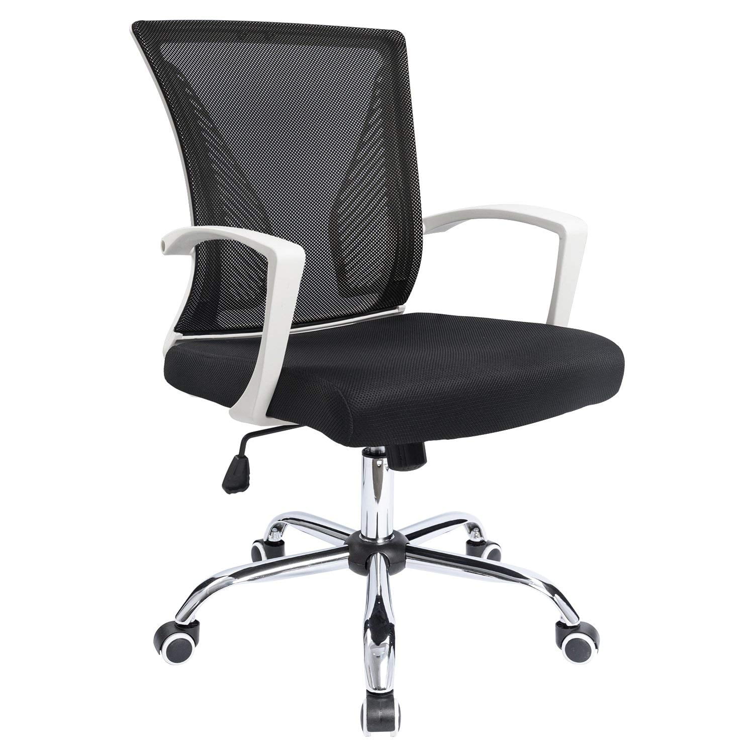 Lacoo Mid-Back Office Desk Ergonomic Mesh Task Chair with Lumbar ...
