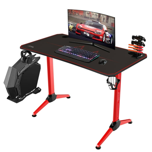 Lacoo Y-Shape Frame Gaming Desk Modern Style Racing Desk with Full ...