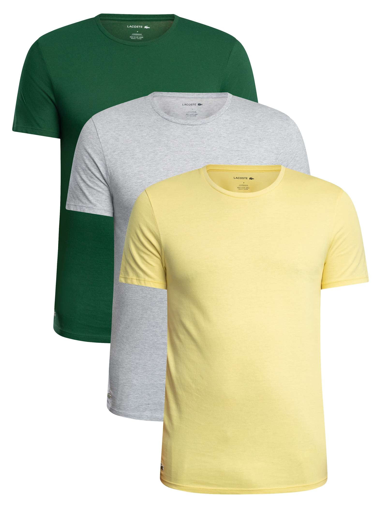 Lacoste 3 Pack Lounge Slim Fit T-Shirts, Multicoloured - Walmart.com