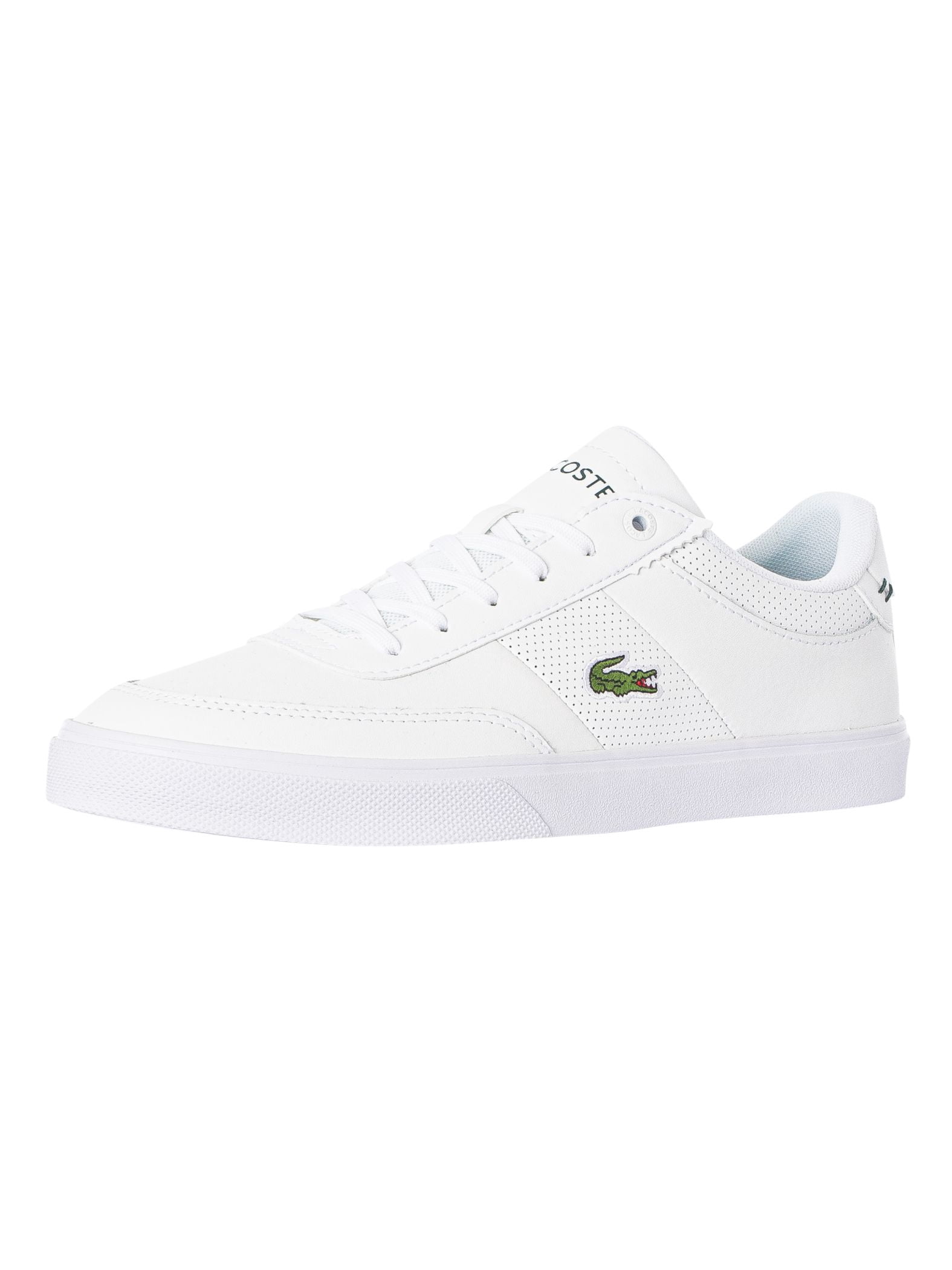 Lacoste Court-Master Pro 1233 SMA Leather Trainers, White - Walmart.com