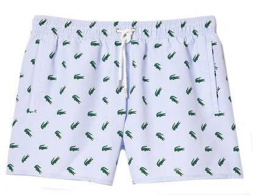 Lacoste Croc Print Swim Shorts - Phoenix Blue/Green - Walmart.com