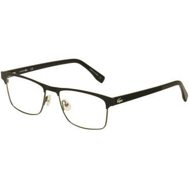 Lacoste L2268 001 Unisex Black Metal Rectangular Frame Eyeglasses - Walmart.com