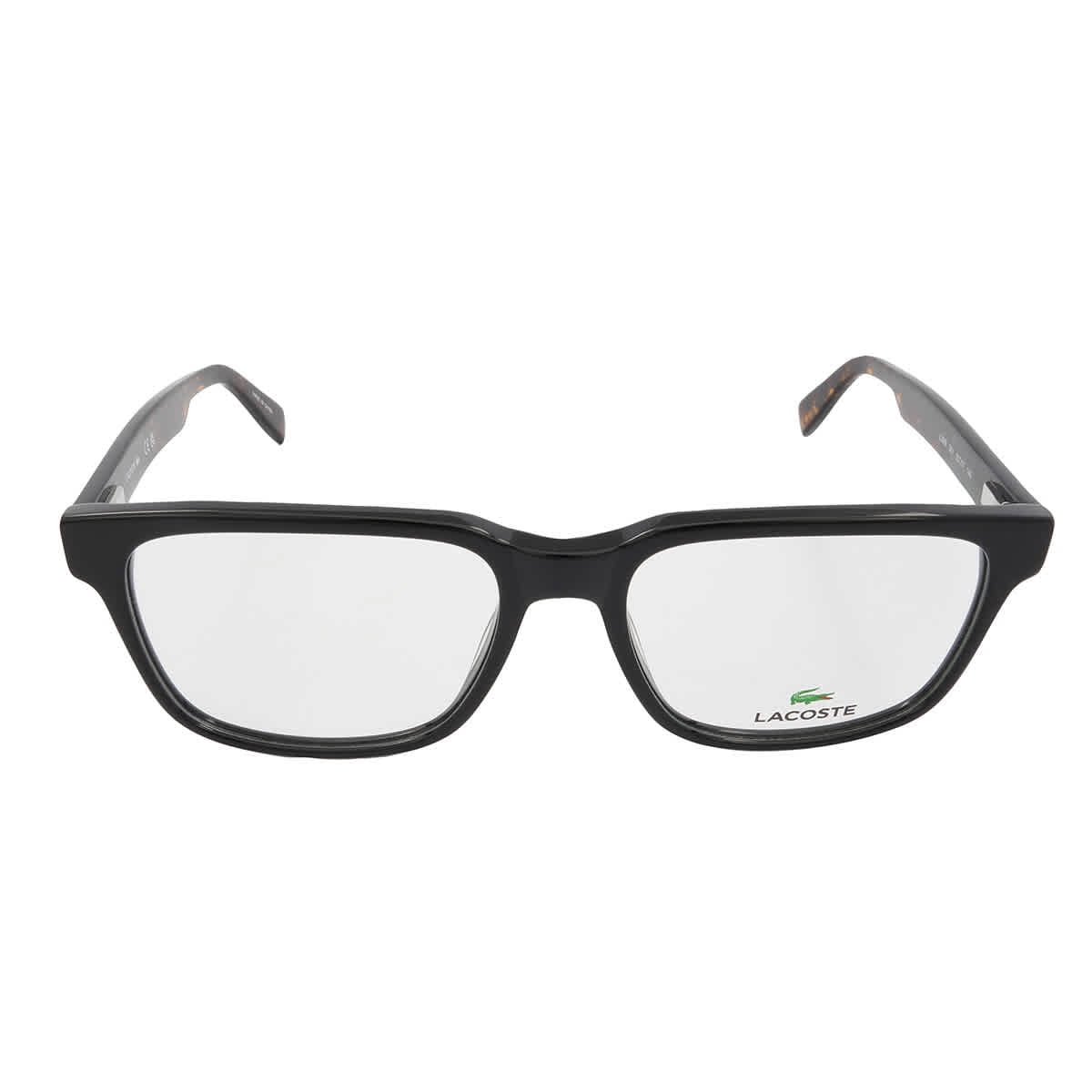 Lacoste L2908 001 Men's Black Rectangular Plastic Frame Eyeglasses ...