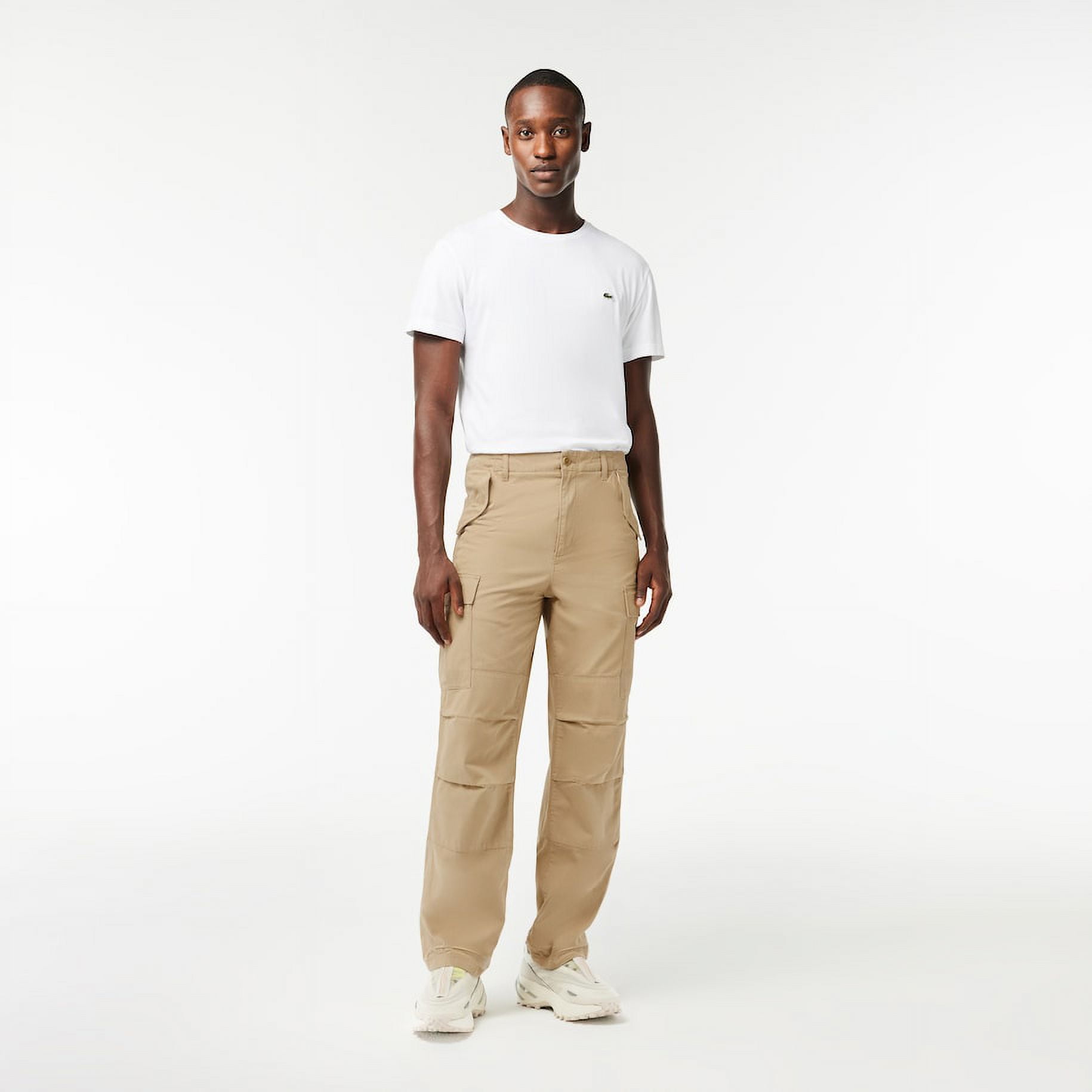 Lacoste LION Men's Straight-Fit Twill Cargo Chino Pants, US 40 x 32 ...