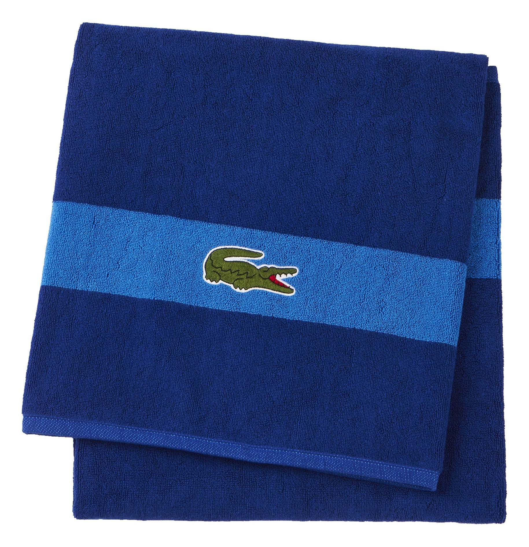 Lacoste Logo Bath Towel, 100% Cotton, 650 GSM, 30"x52", Surf Blue ...