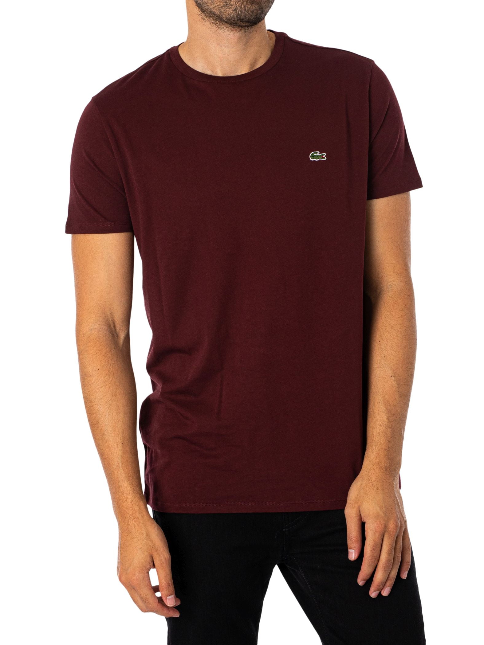 Lacoste Logo Pima T-Shirt, Red - Walmart.com