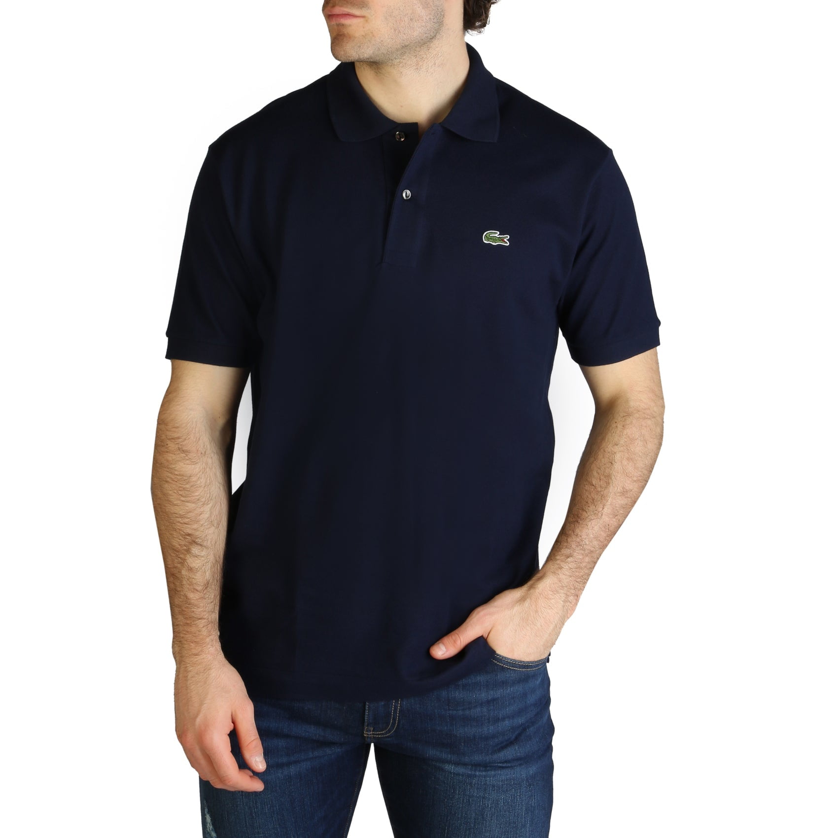 Lacoste Logo Polo Shirt, Blue - Walmart.com