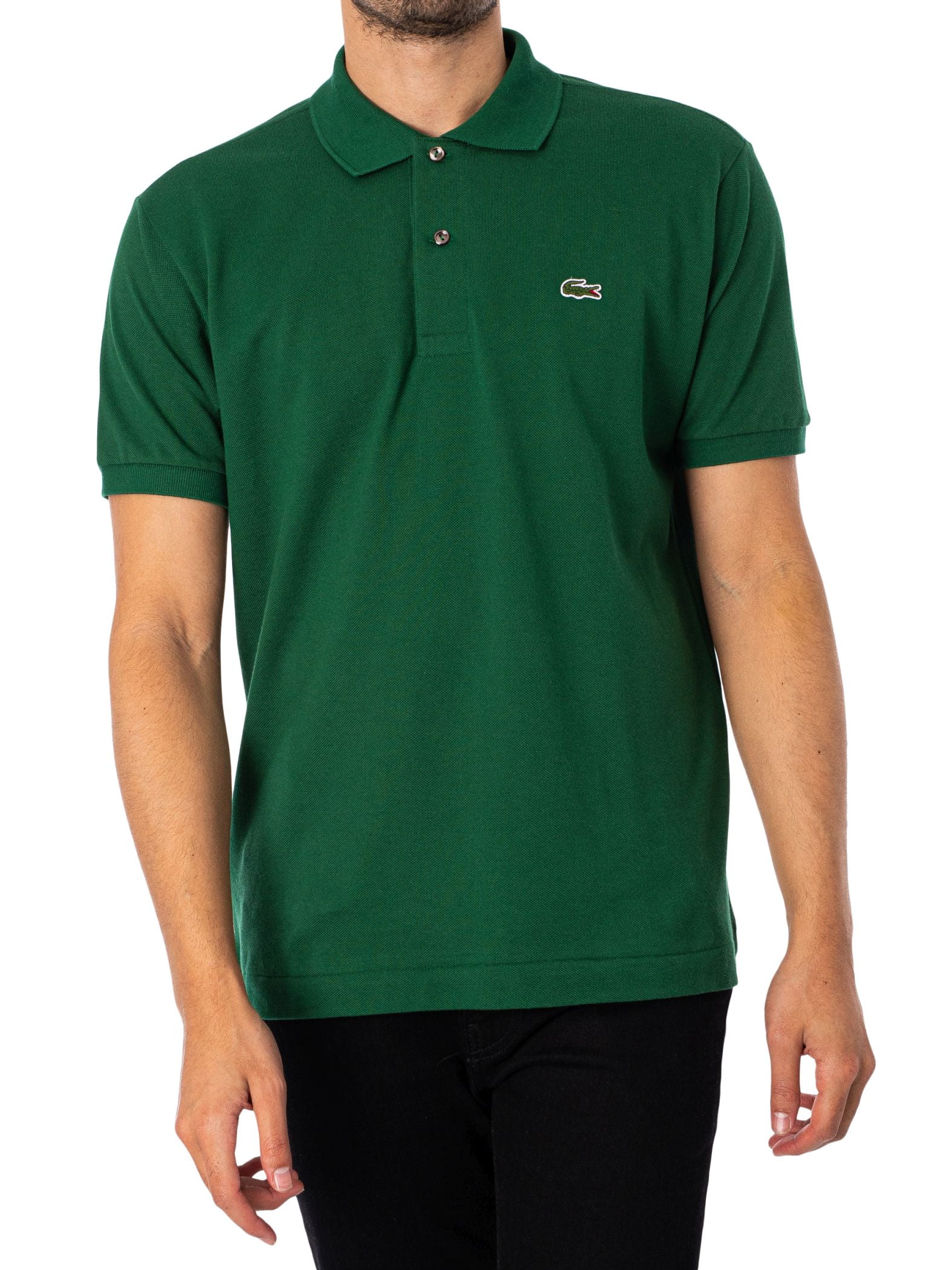 Lacoste Logo Polo Shirt, Green - Walmart.com