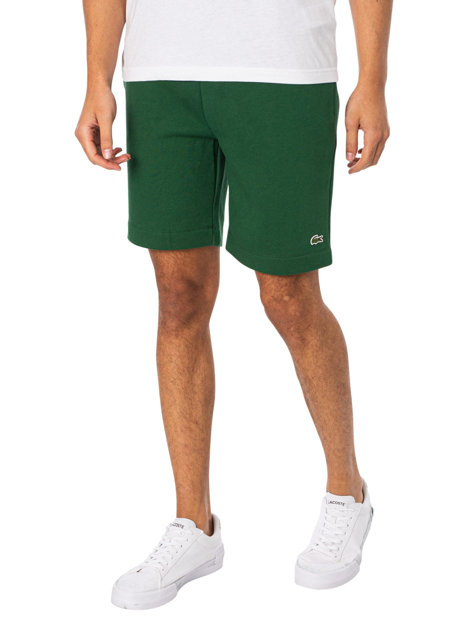 Lacoste Logo Sweat Shorts, Green - Walmart.com