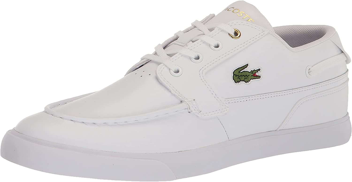 Lacoste Men's Bayliss Deck 0121 Leather Sneakers 42CMA001721G - Walmart.com
