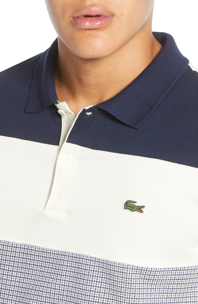 Lacoste Men's Regular Fit Paneled Colorblocked Polo Shirt Blue Size 7 ...