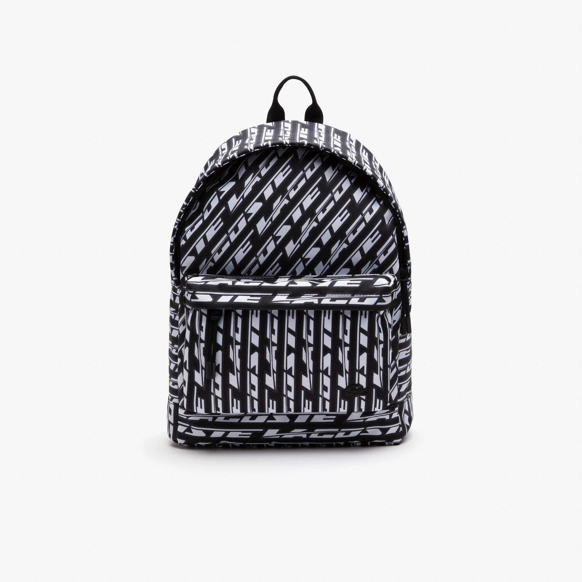 Lacoste Mens Neocroc Logo Print Backpack Mono Noir Blanc NH4223NZ L57 ...