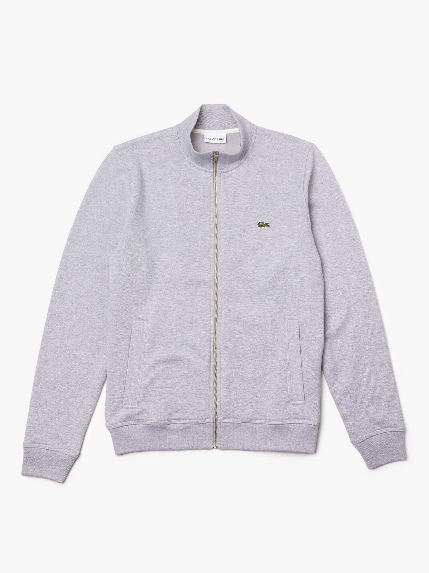 Lacoste Mens Ribbed Knit Lightweight Fleece Jacket - Walmart.com