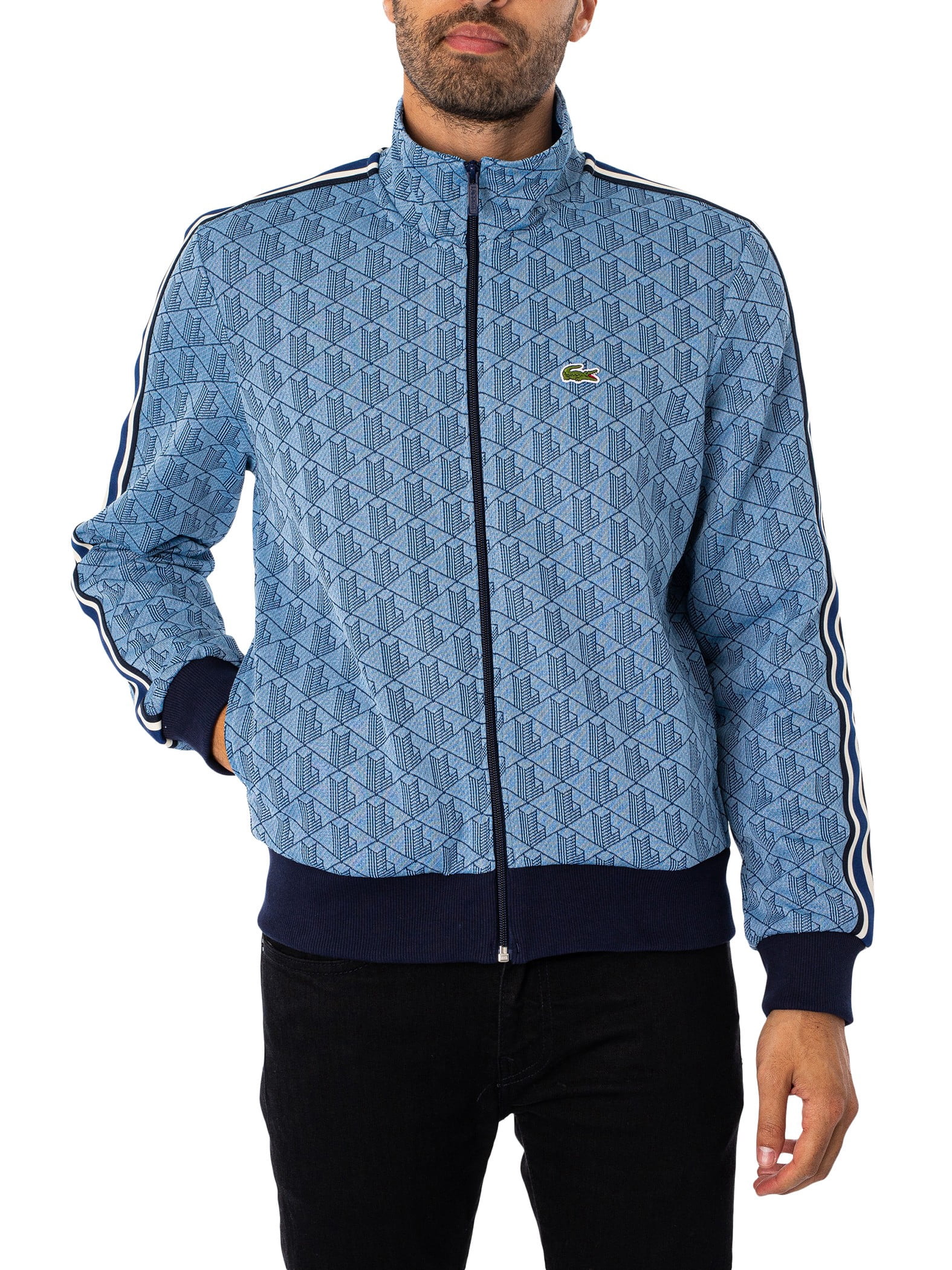 Lacoste Paris Monogram Track Jacket, Blue - Walmart.com
