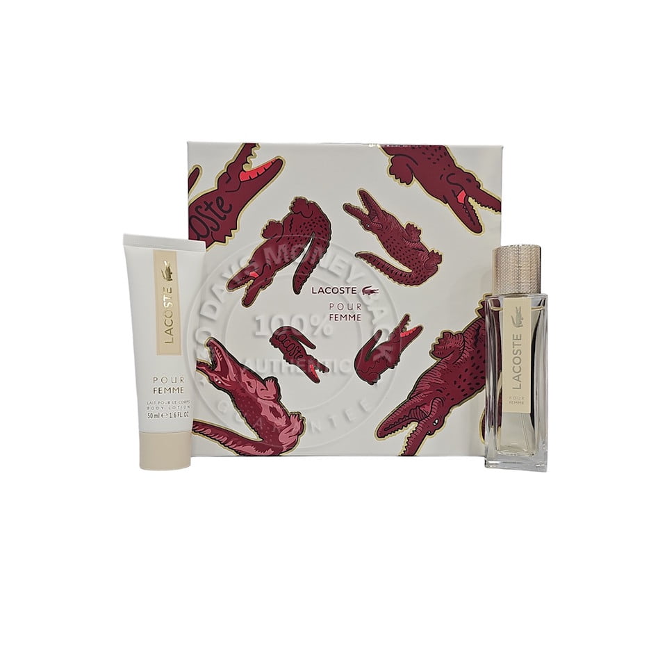 Lacoste Pour Femme 2 Pc Women's Gift Set (1.6 oz EDP & 1.6 oz Body ...