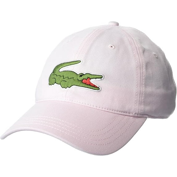 Lacoste RK9871 51 T03 Flamingo Pink Solid Big Croc Design Organic Cotton Twill Adjustable Strap ...
