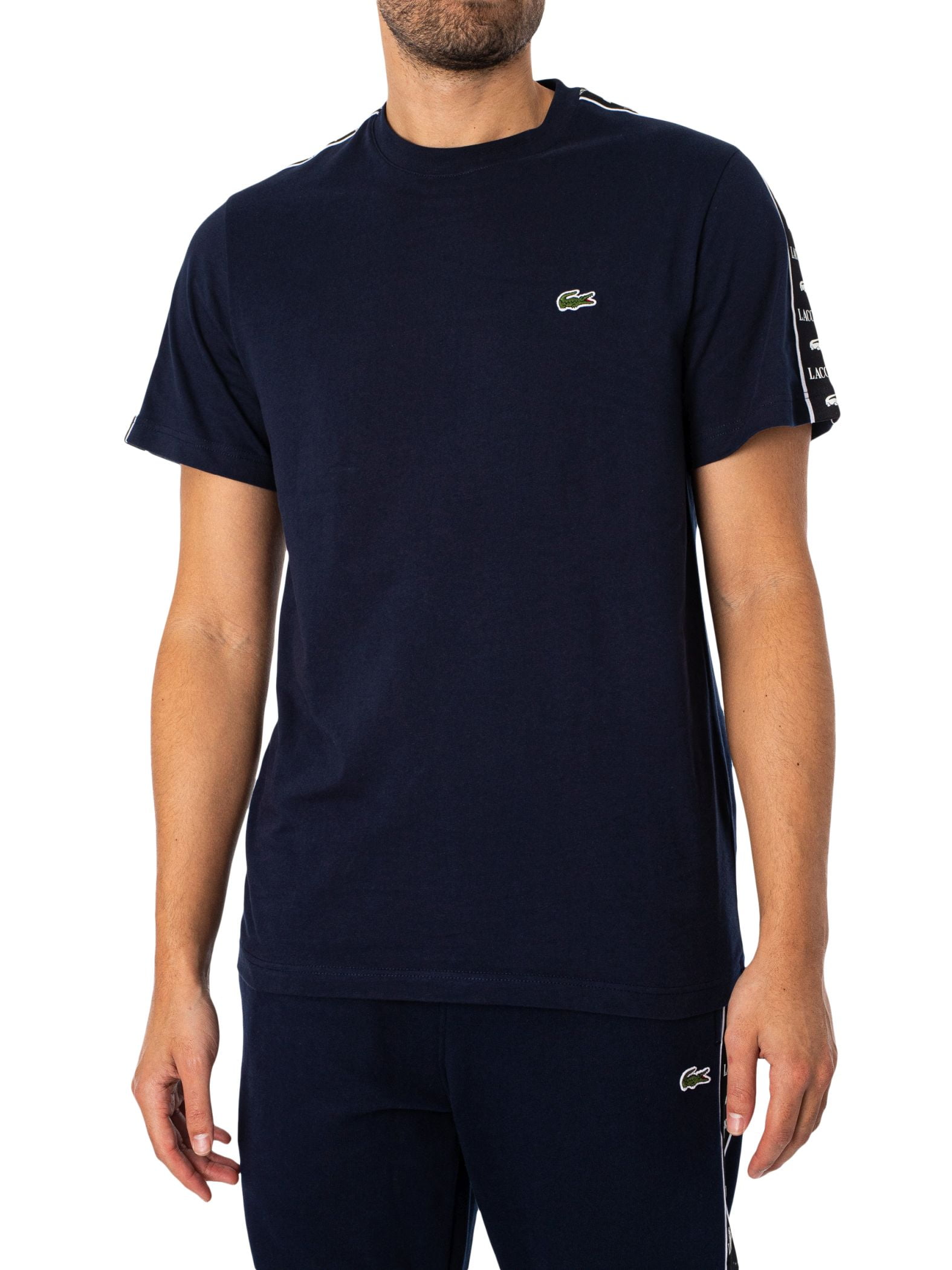 Lacoste Shoulder Logo T-Shirt, Blue - Walmart.com