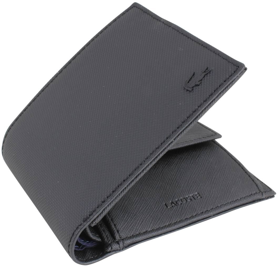 Lacoste Small Bifold and Coin Wallet - Black - Walmart.com