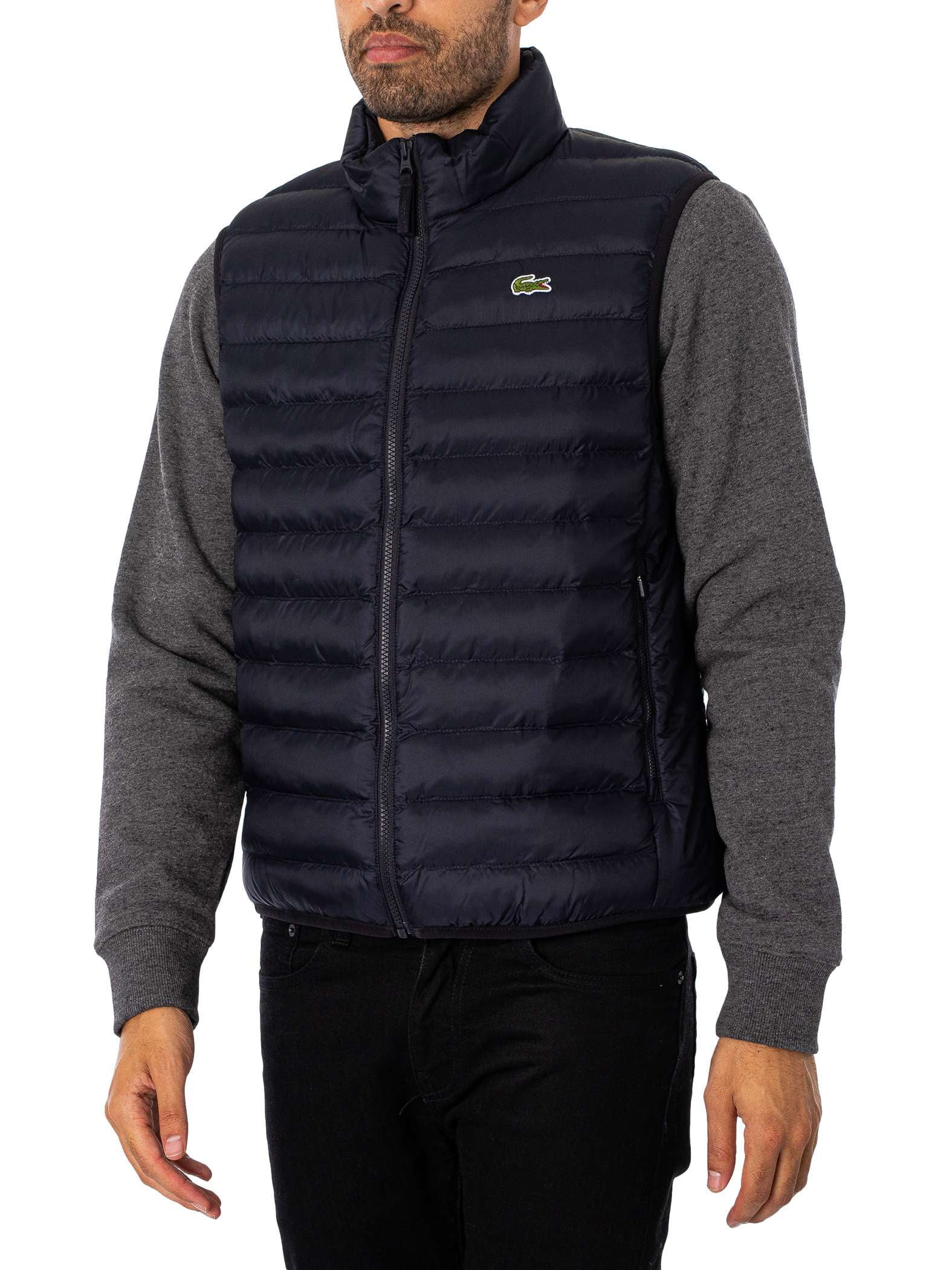 Lacoste Water Repellent Puffed Gilet, Blue - Walmart.com