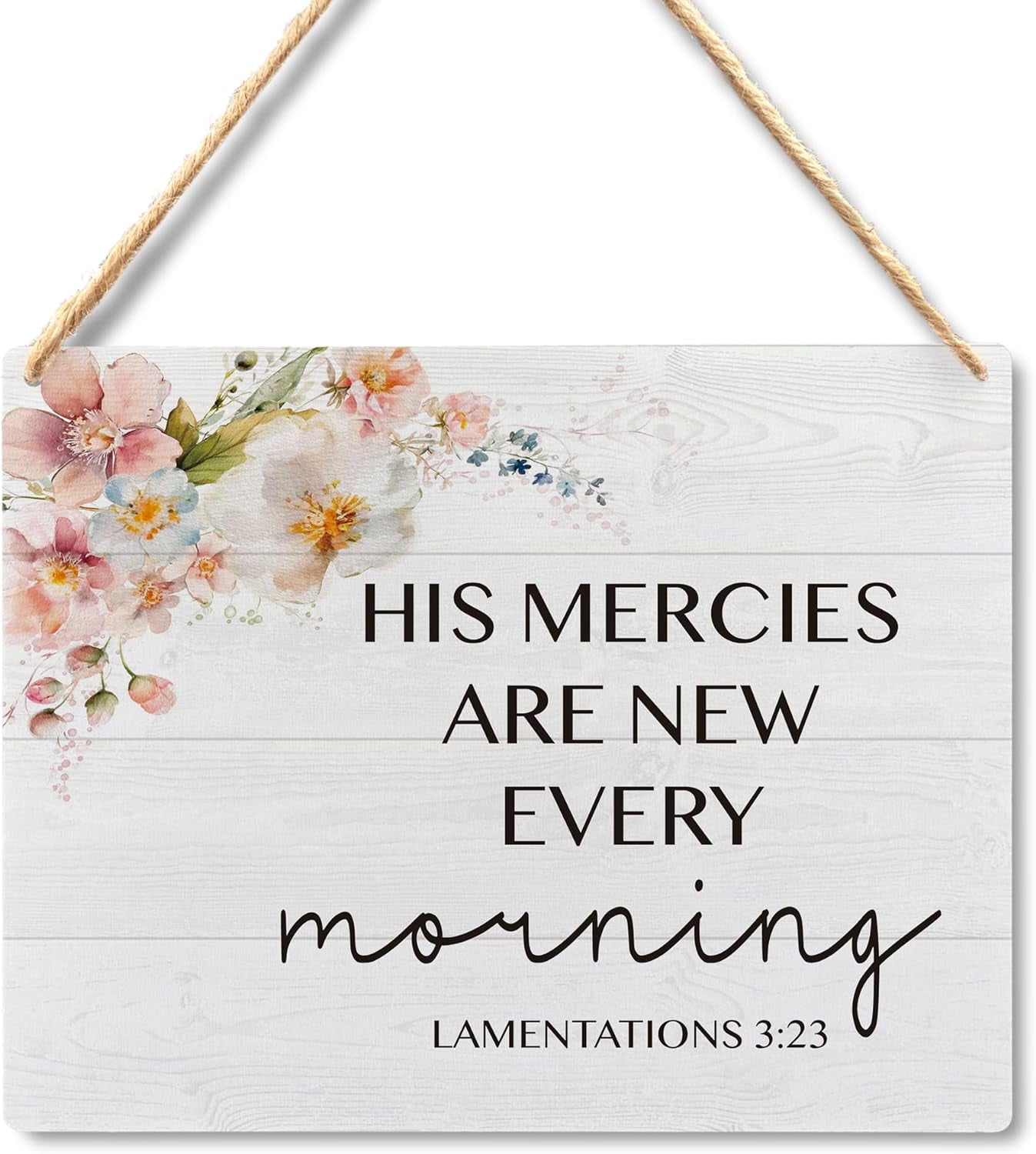 Lacosu Wall Pediments Bible Verses Wall Decor Lamentations 3 22-23 Wall ...
