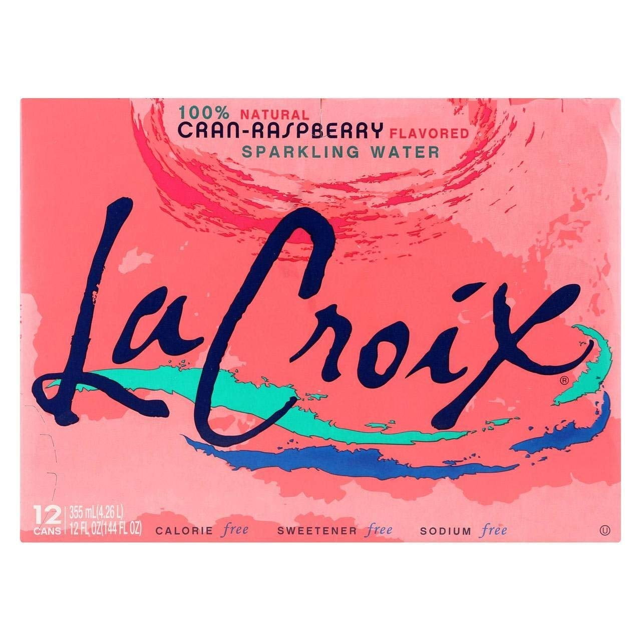 Lacroix Natural Sparkling Water - Cran-Raspberry - Case of 2 - 12 Fl oz ...