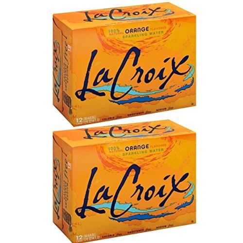 Lacroix Sparkling Water With Natural Orange Flavor, 12 Oz, Case Of 24 ...