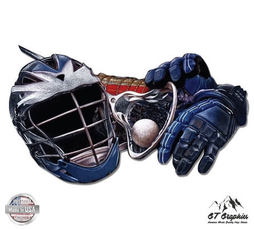 Lacrosse - 5" Vinyl Sticker - For Car Laptop I-Pad - Waterproof Decal ...