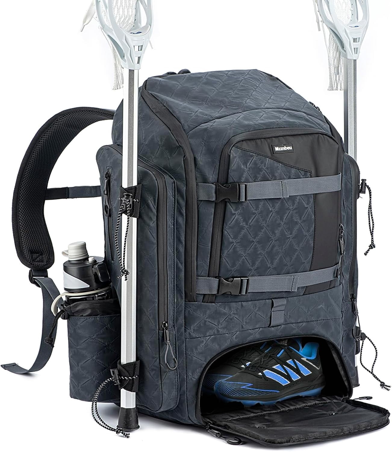 Lacrosse Backpack with Stick Holders - Large Sports Equipment Bag with ...