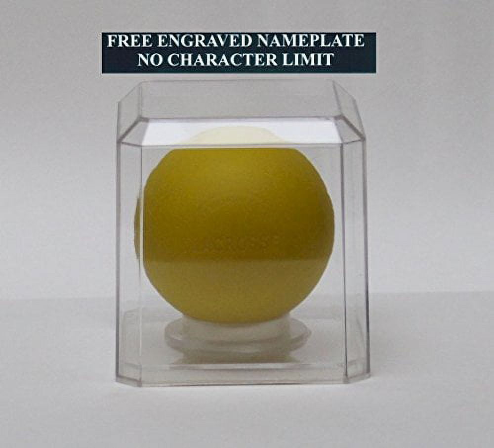 Lacrosse Ball Personalized Acrylic Display Case with Beveled Edges and Custom Ball Stand - Free ...