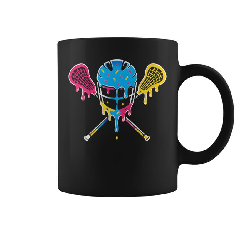 Lacrosse Ice Cream Drip Lax Boys Helmet Stick Youth Pocket Coffee Mugs ...