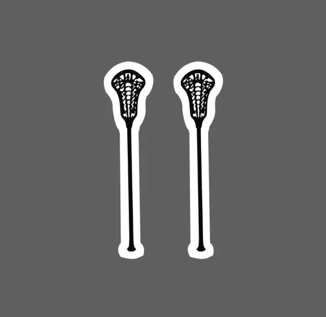 Lacrosse Sticks Sticker X2 Waterproof Sticker Phone Decal Water Bottle ...
