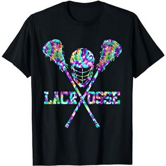 Lacrosse Tie Dye For men women Girls boys Lax Helmet Sticks T-Shirt ...
