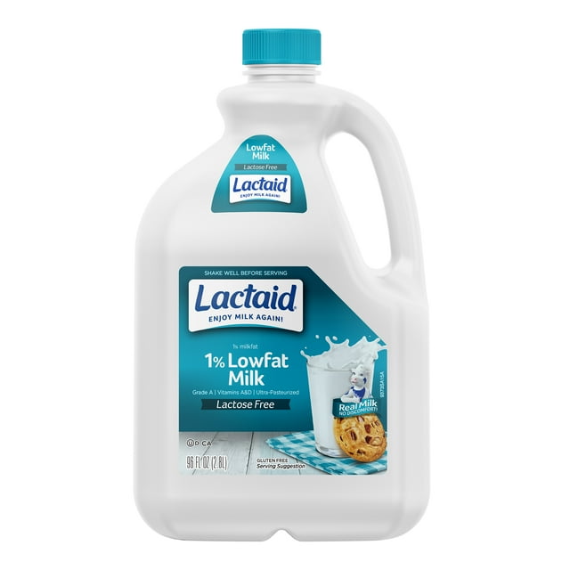 Lactaid 100% Lactose Free 1% Lowfat Milk, 96.0 FL OZ - Walmart.com