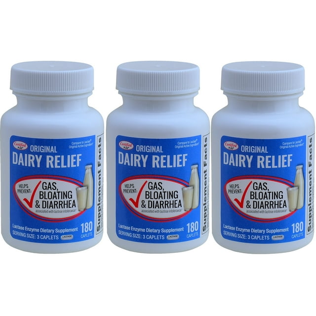 Lactase Enzyme 540 Caplets Generic Lactaid Original Strength - Walmart.com