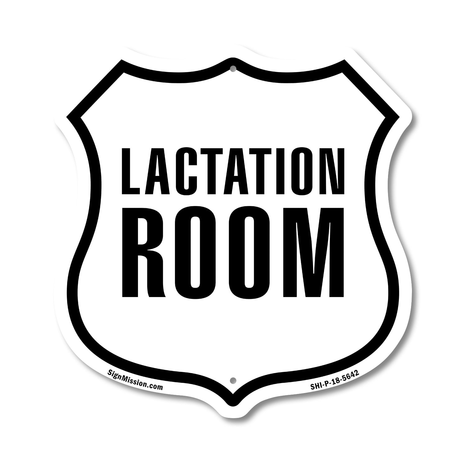 Lactation Room (2 Pack) 12 inch X 12 inch Shield-Shaped Rust-Free ...