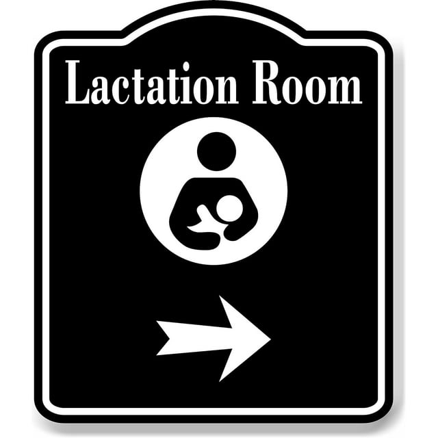 Lactation Room Right Arrow BLACK Aluminum Composite Sign, 20"x24 ...