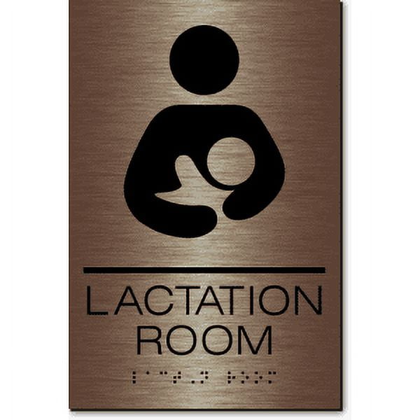 ADA-Compliant Lactation Room Sign, Durable Acrylic, Copper/Black, 6x6 ...