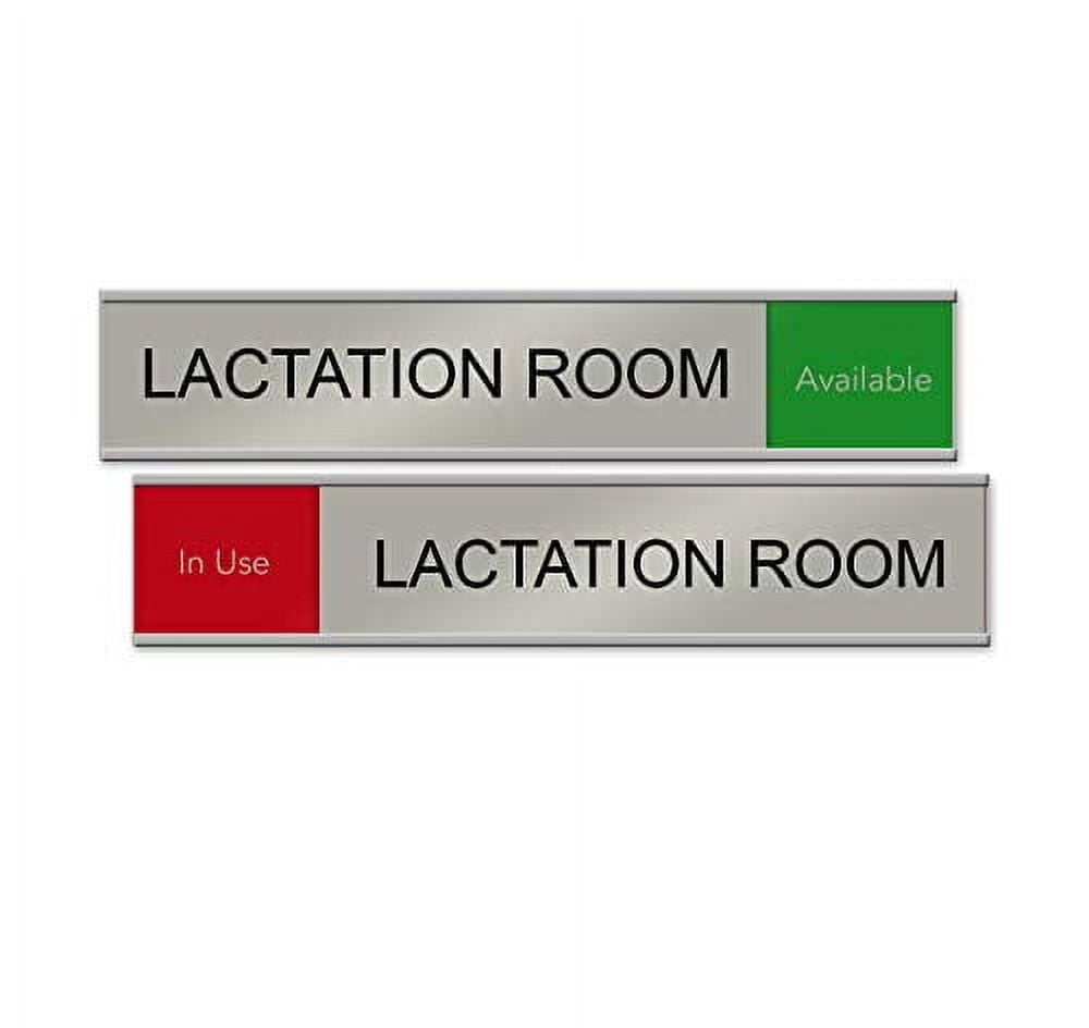 Lactation Room Slider Sign"10 x 2""Available/in Use" (Red/Green ...