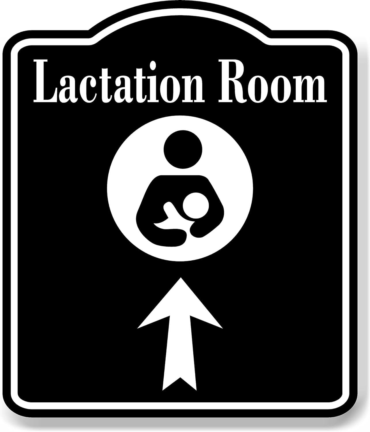 Lactation Room Up Arrow BLACK Aluminum Composite Sign, 15"x18 ...