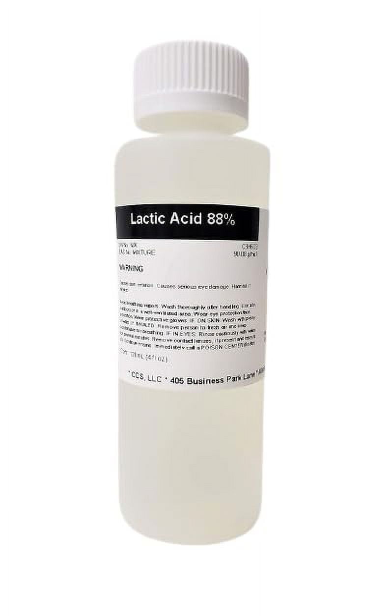 Lactic Acid 88% USP/NF Grade 500ml (16 fl oz) in Poly Bottle - Walmart.com