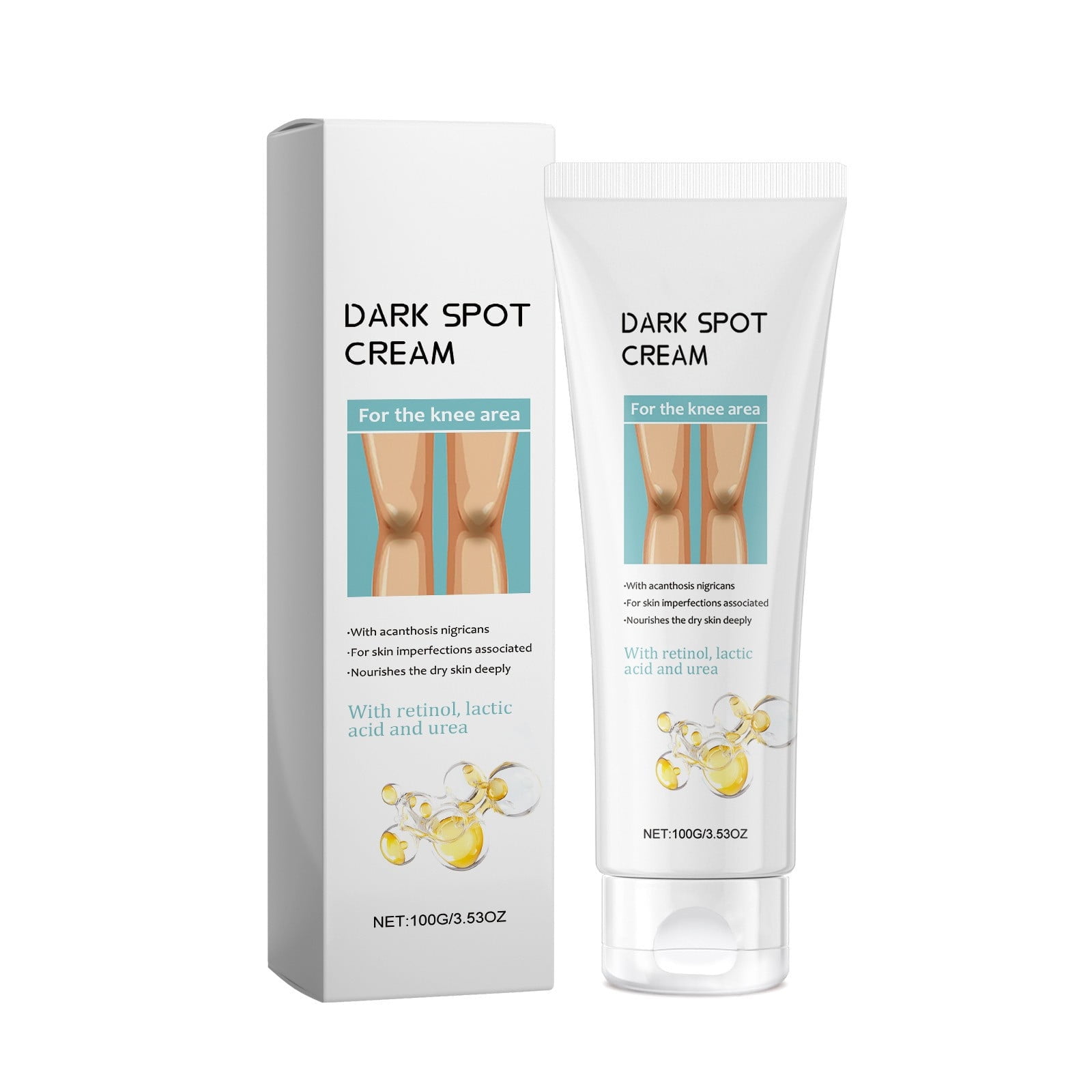 Lactic Acid Cream Lactic + Retinol - Cream- Reduces Dark Elbows, Knees ...