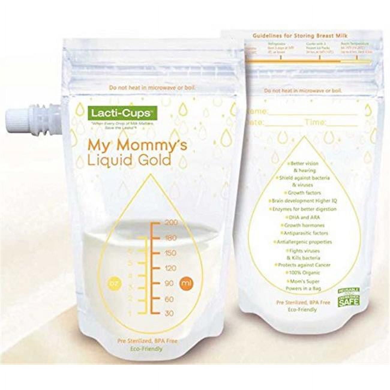 Lacticups LCBAGSMMLG7 Breastmilk Storage Bags - Pack of 25 - Walmart.com