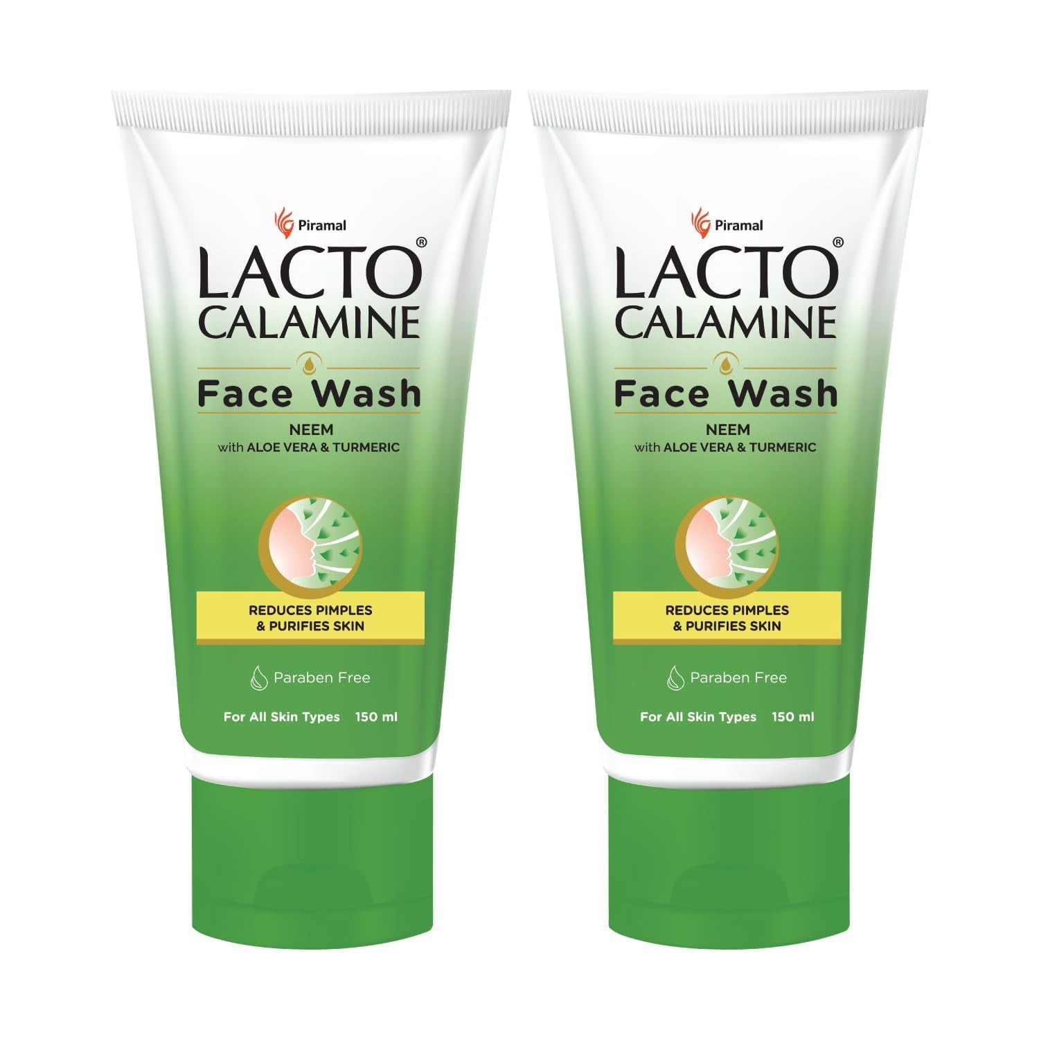 Lacto Calamine Neem Face Wash With Aloe Vera & Turmeric | 150Ml Each ...